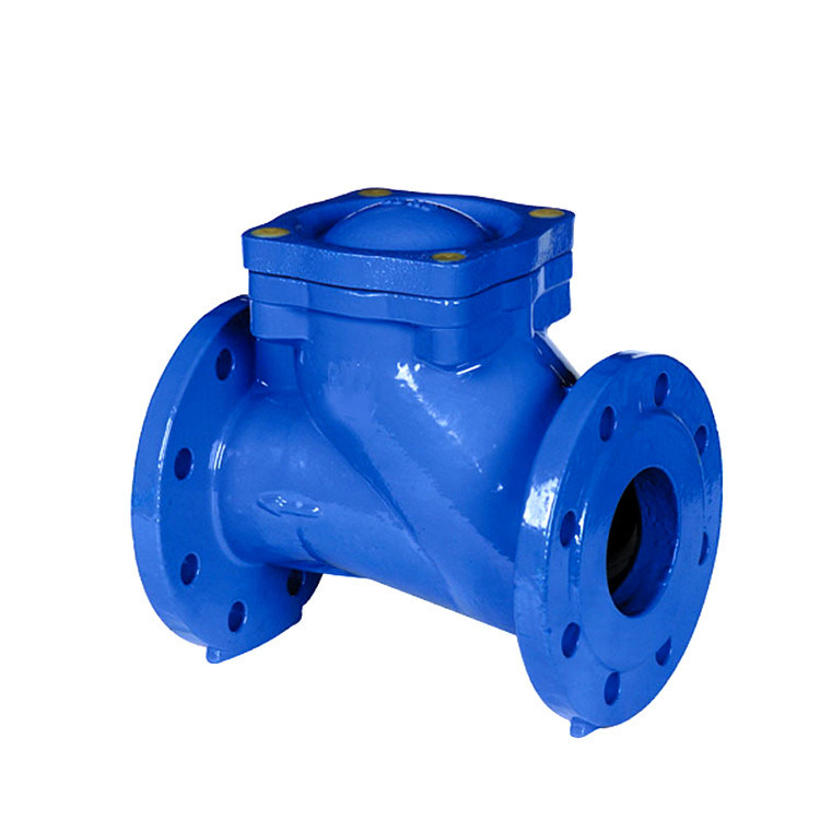 DIN F6 Cast Iron Swing Check Valve GGG50 QT450 Rubber Flapper Swing ...