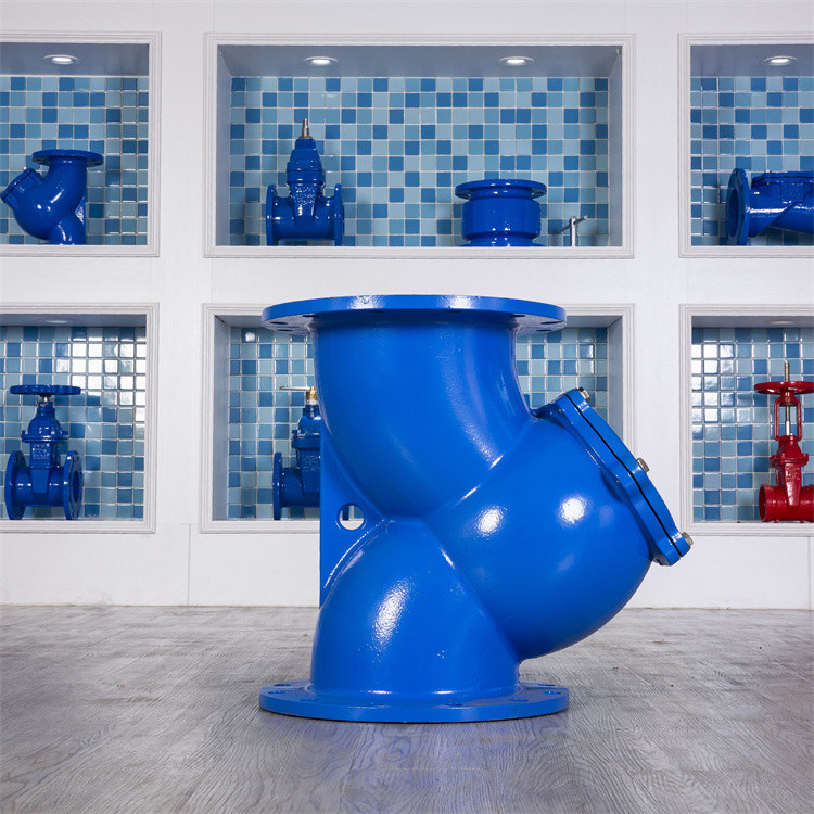 PN16 Ductile Cast Iron Y Filter Groove Clamp Connection Stainless Steel ...