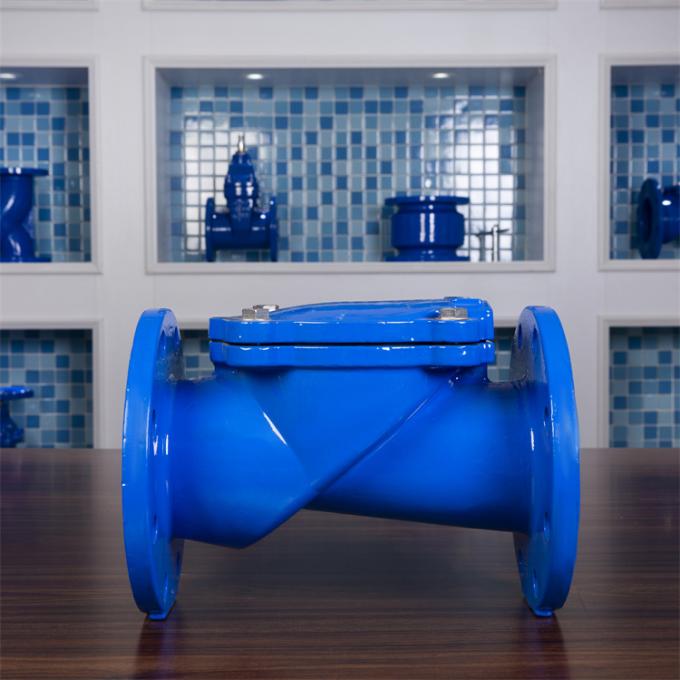 PN16 Rubber Seat Check Valve Flapper German Stand DN100 QT450 Water Gas Oil