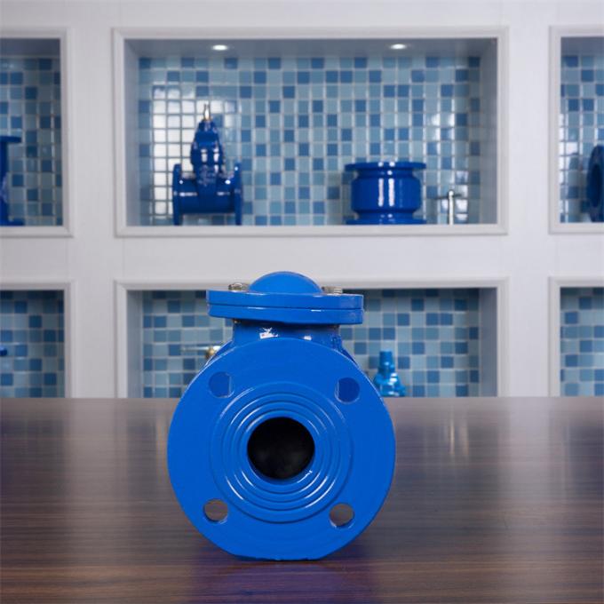 PN10 Flange Ends Ball Check Valve QT450 HQ41X Rubber Multi Channel
